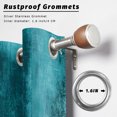 Collage Theme Outdoor Curtains, Retro Blue Oil Painting Texture ...