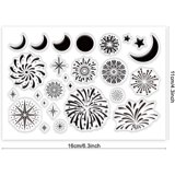 Firework Transparent Stamps PVC Plastic Clear Stamps Moon Star Stamps ...