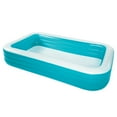 Bluescape 10ft Blue Inflatable Rectangular Family Pool, Age 6 & Up ...