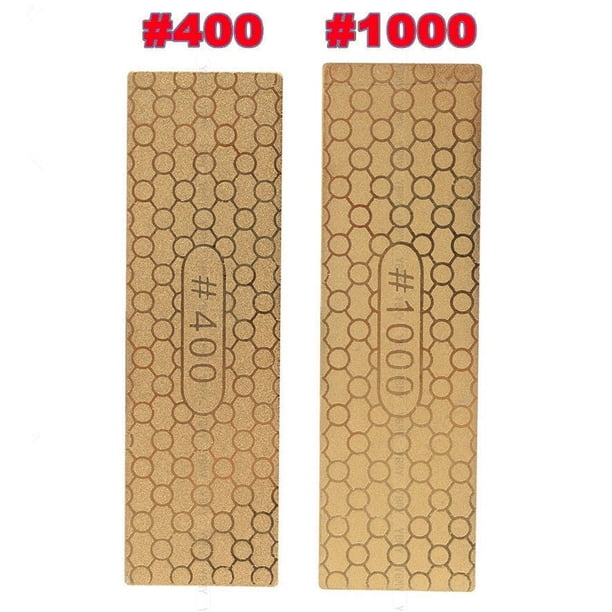 Double Sided Diamond Sharpener Stone Gold Sharpening Whetstone Tool Set ...