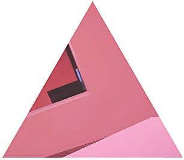 4” Pink Triangle Blank Mirror Discs Smooth Edge DIY Plexiglass Tiles ...