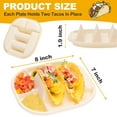 150 Pcs Small Disposable Taco Plates for Party, Cornstarch Taco Holders ...