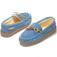 Alpine Swiss Sabine Womens Suede Shearling Moccasin Slippers House ...