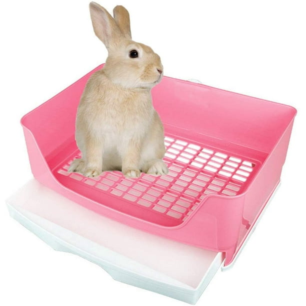 IGUOHAO Large Rabbit Litter Box with Drawer, Corner Toilet Box with ...