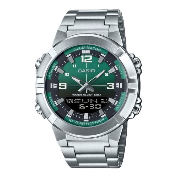 Casio Men's Blue Dial Analog Watch Stainless Steel Bracelet - AMW-870DA ...