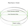 1 Pack 14 inch Plant Saucer Drip Tray, Heavy Sturdy Plastic Planter ...