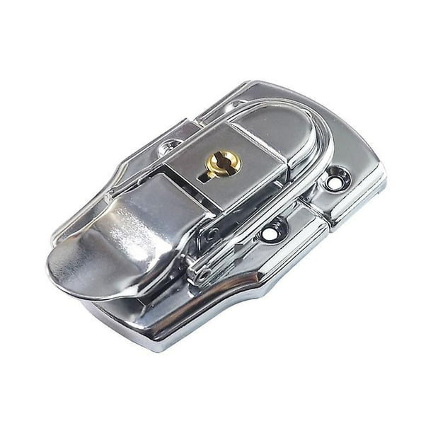 nipocaio Chrome Pull Bolt Closure Latch Box Latch Key Lock (1 Piece ...
