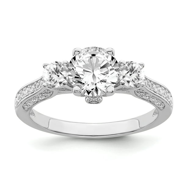 Icecarats 925 Sterling Silver Cubic Zirconia Cz Band Ring Size 8 00