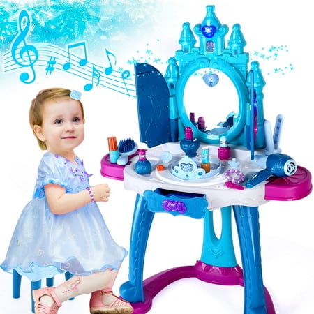 Kids Vanity Toys for 2 3 4 5 Year Old Girls, Princess Vanity Set with ...