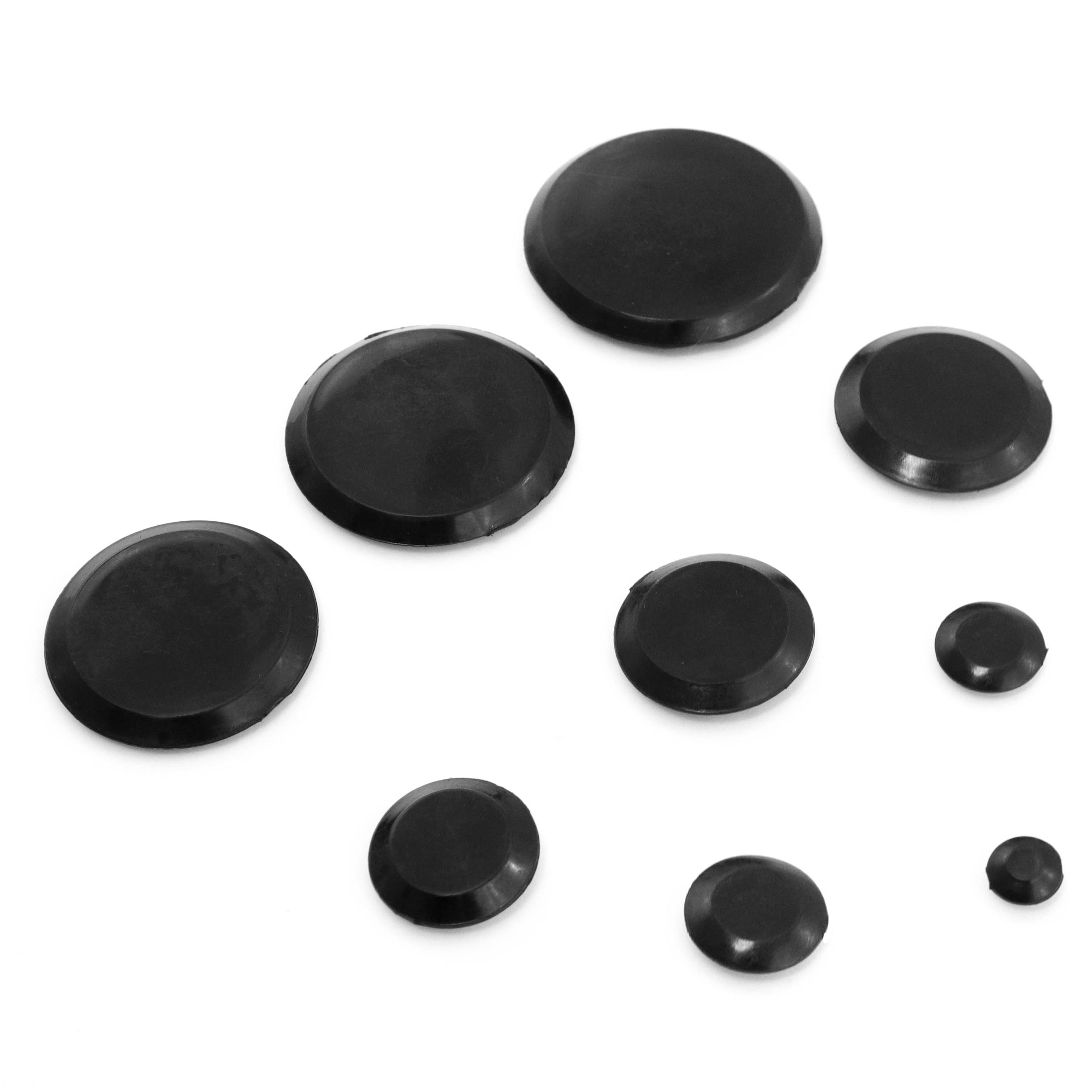 Red Hound Auto 9 Piece Flush Mount Black Hole Plug Assortment For Auto