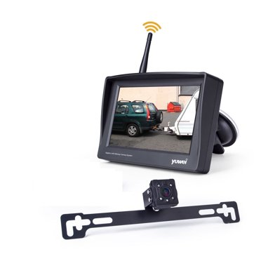 PYLE PLCM4590WIR - 2.4Ghz Rearview Mirror Monitor & Backup Camera ...