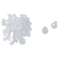 Unique Bargains 24Pcs 5mm Soft Clear Stem Bumpers Glide, Patio Outdoor ...