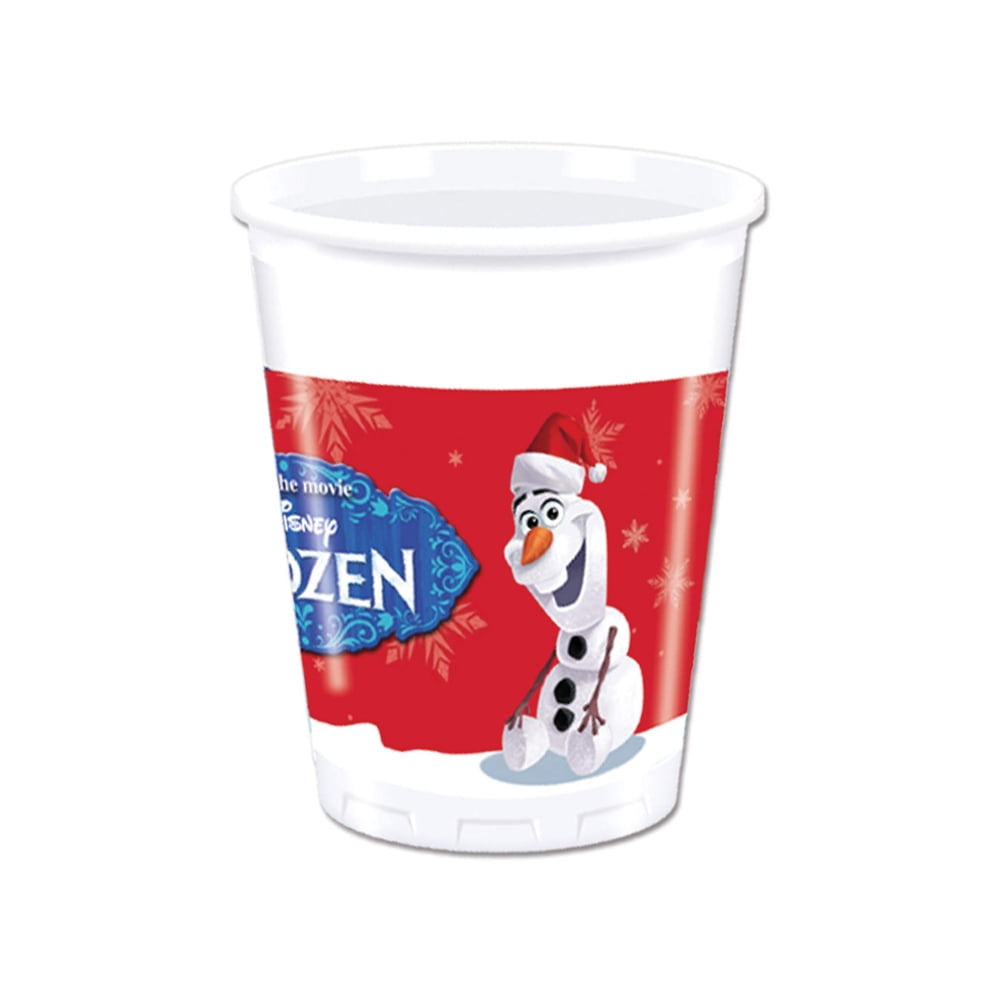 Frozen - Vaso para Fiesta de Plástico Olaf Navidad - Pack de 8 (Rojo ...