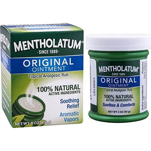 Mentholatum Original Ointment, 3 ounce (85g) - 100% Natural Active ...