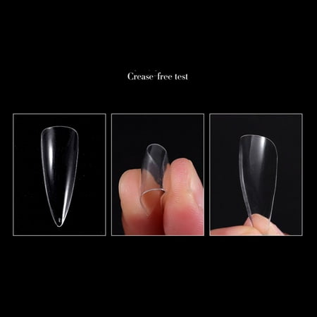 504Pcs Non-trace Nail Tip False Nail Tips Manicure Fake Nail Droplet ...