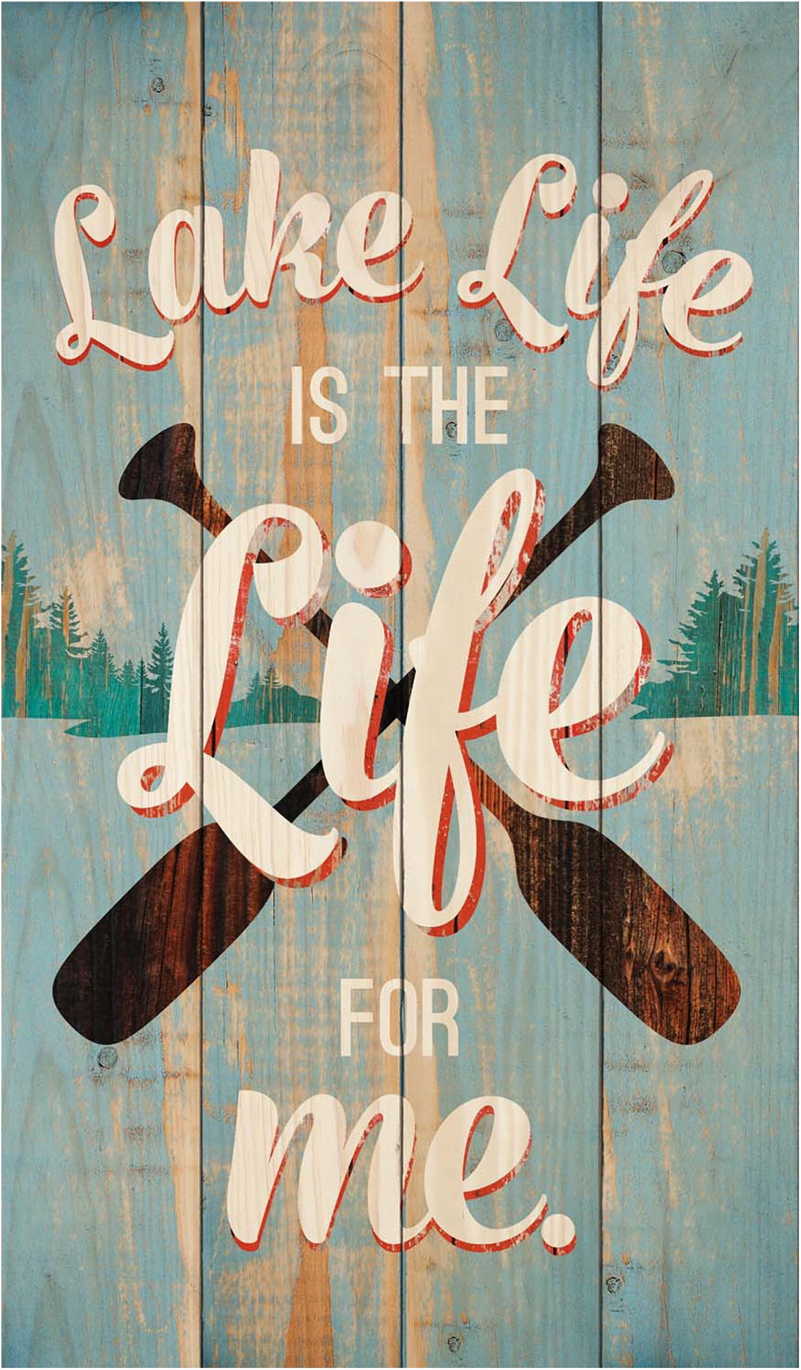 Lake Life Is The Life Distressed 24 x 14 Wood Pallet Wall Art Sign ...