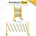 Garvee Metal Expandable Barricade Gate, 11FT Folding Security Gate ...