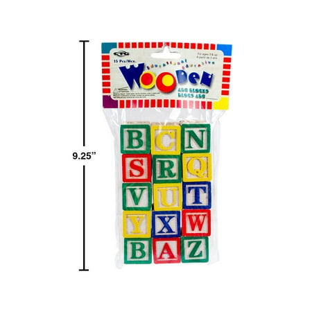 ABC Wooden Block Set 15 Pieces | Walmart Canada