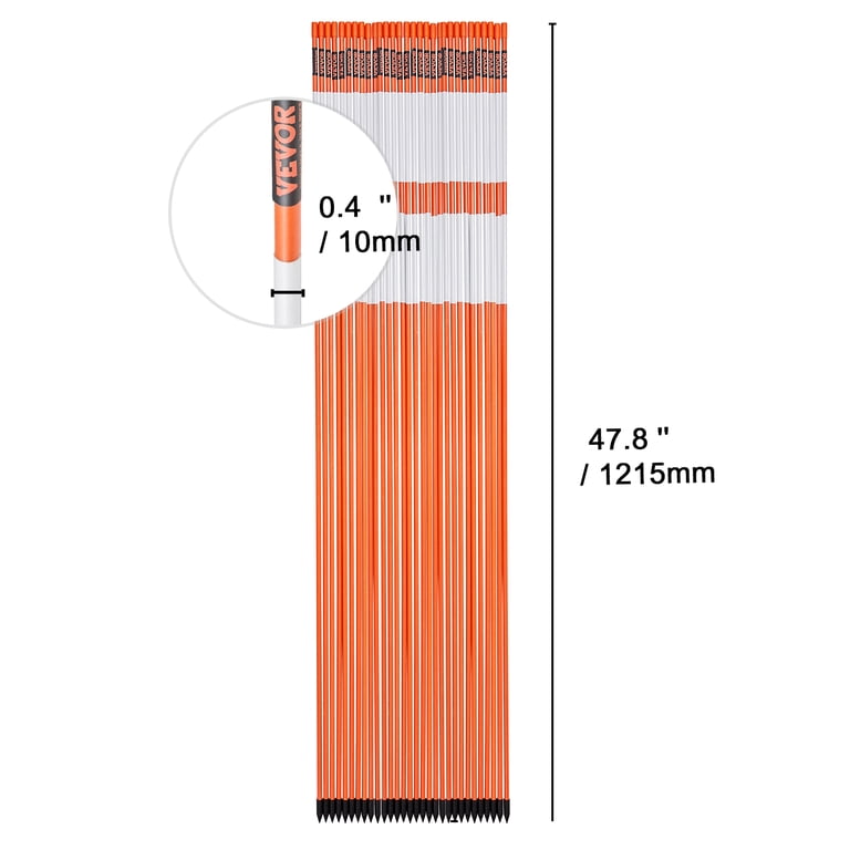 Orange Fiberglass Markers Orange Reflective Driveway Markers Snow Plow