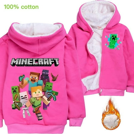 Cardigan Zipper Thick Coat Minecraft Minecraft Children's Winter Coat ...