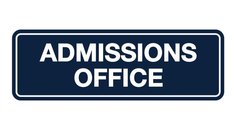 Standard Admissions Office Sign (Navy Blue / White) - Medium - Walmart.com