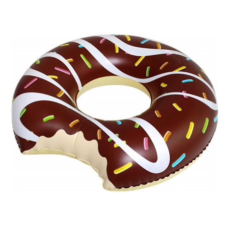 Inflatable giant Donut float pool and beach Chocolate - Chocolate ...