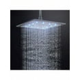 High Pressure LED Rainfall Shower Head - Temperature-Color Changing ...