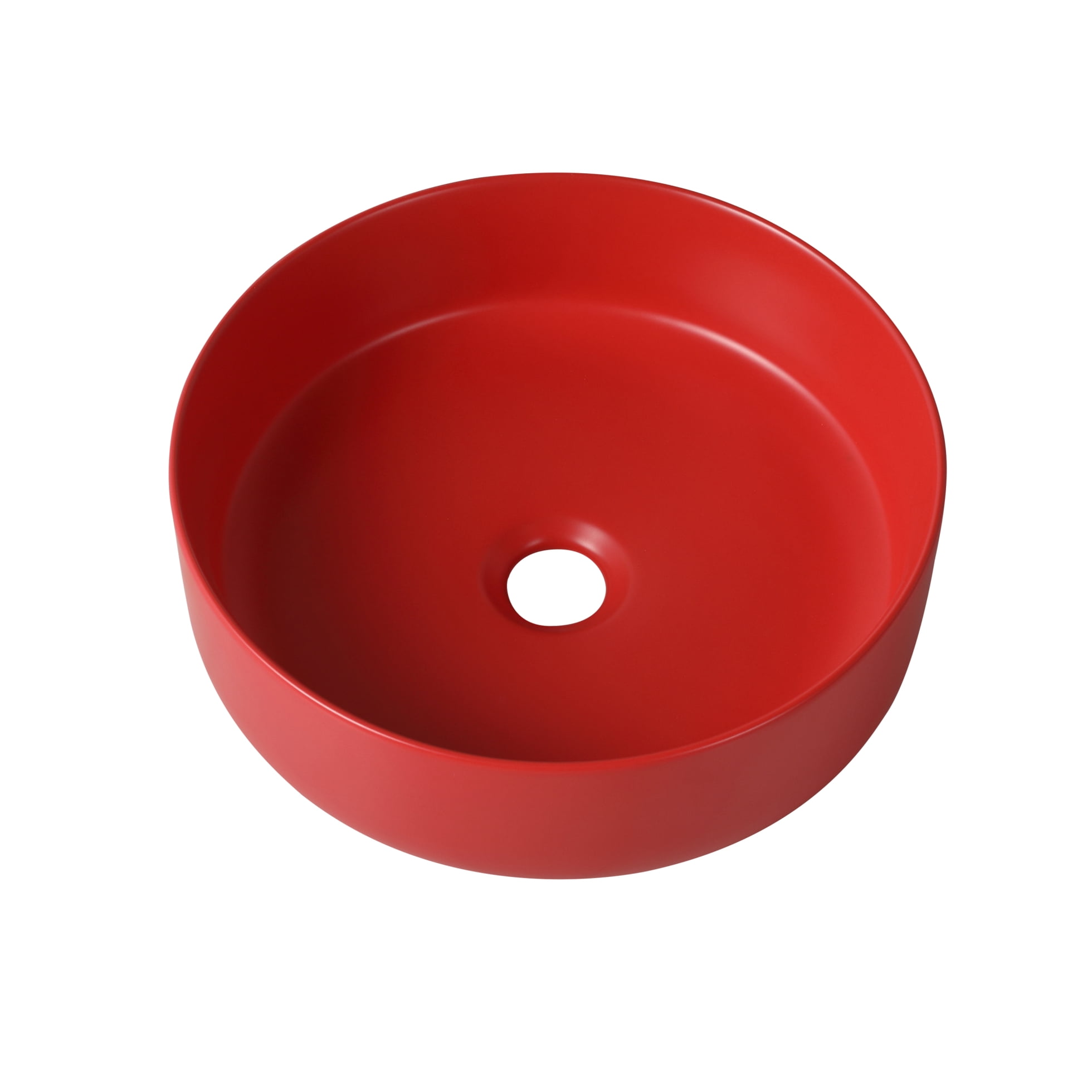 Bathroom Vessel Sink, Ceramic Circular Vessel Sink Vanity, Modern Round ...