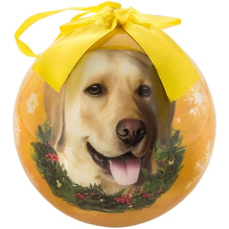 Yellow Lab Christmas Ornament Shatter Proof Ball Easy To Personalize A ...