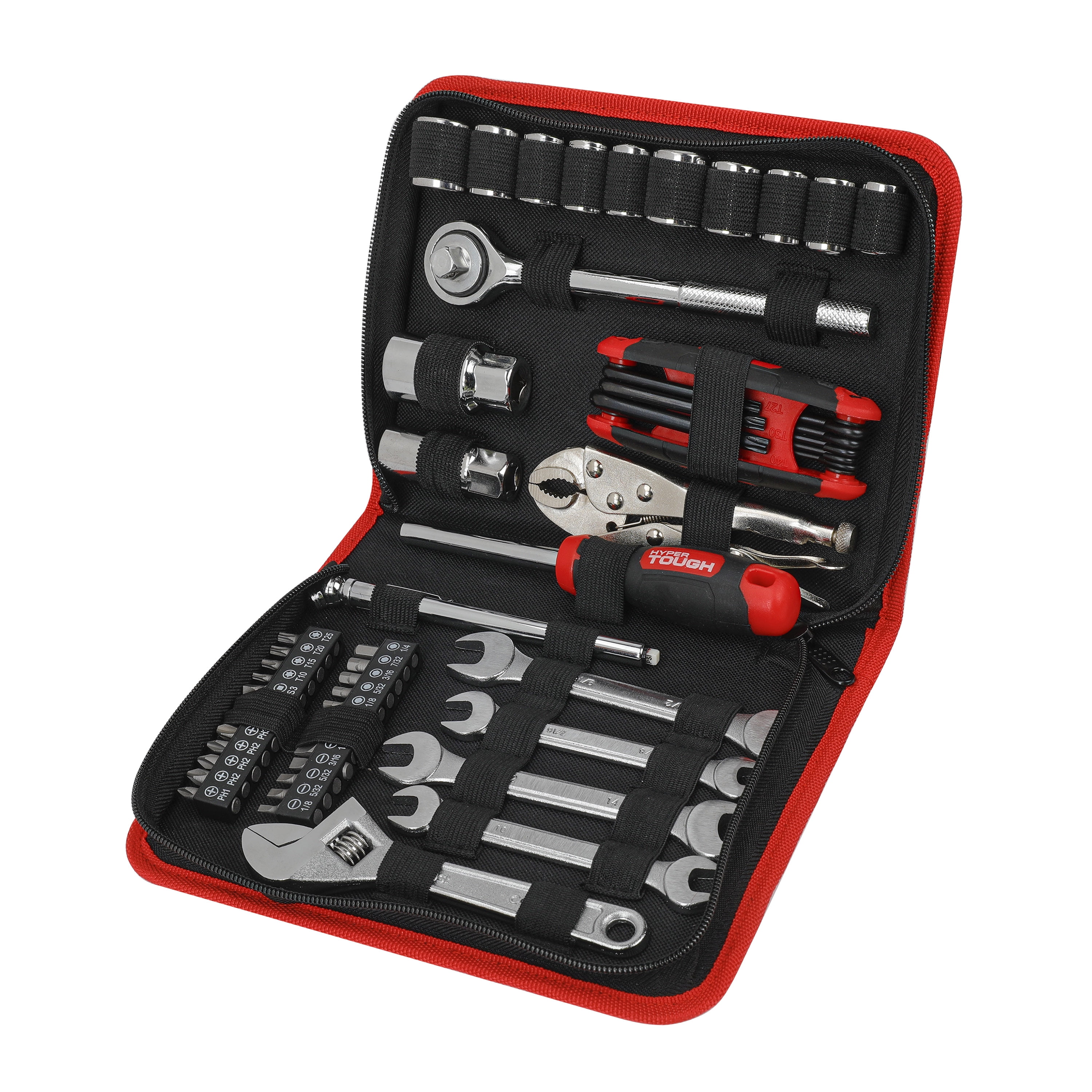 Hyper Tough 54 Piece Auto Tool Kit Model 43150 Holiday Gift Walmart