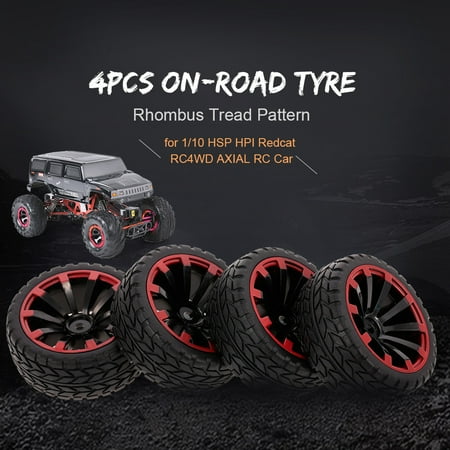 4PCS 1/10 RC On-Road Tyre Rhombus Tread Pattern for 1/10 HSP HPI Redcat ...