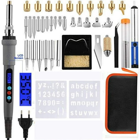 Wood Burning Kit,42PCS 60W Professional Woodburning Tool with Soldering ...