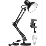 FAMKIT LED Desk Lamp, Swing Arm Desk Light with Clamp, Dimmable Desk ...