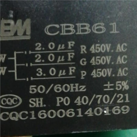 QualitChoice 1PCS CBB61 Start Capacitor 300VAC 50/60Hz 2μF+2μF+3μF ...