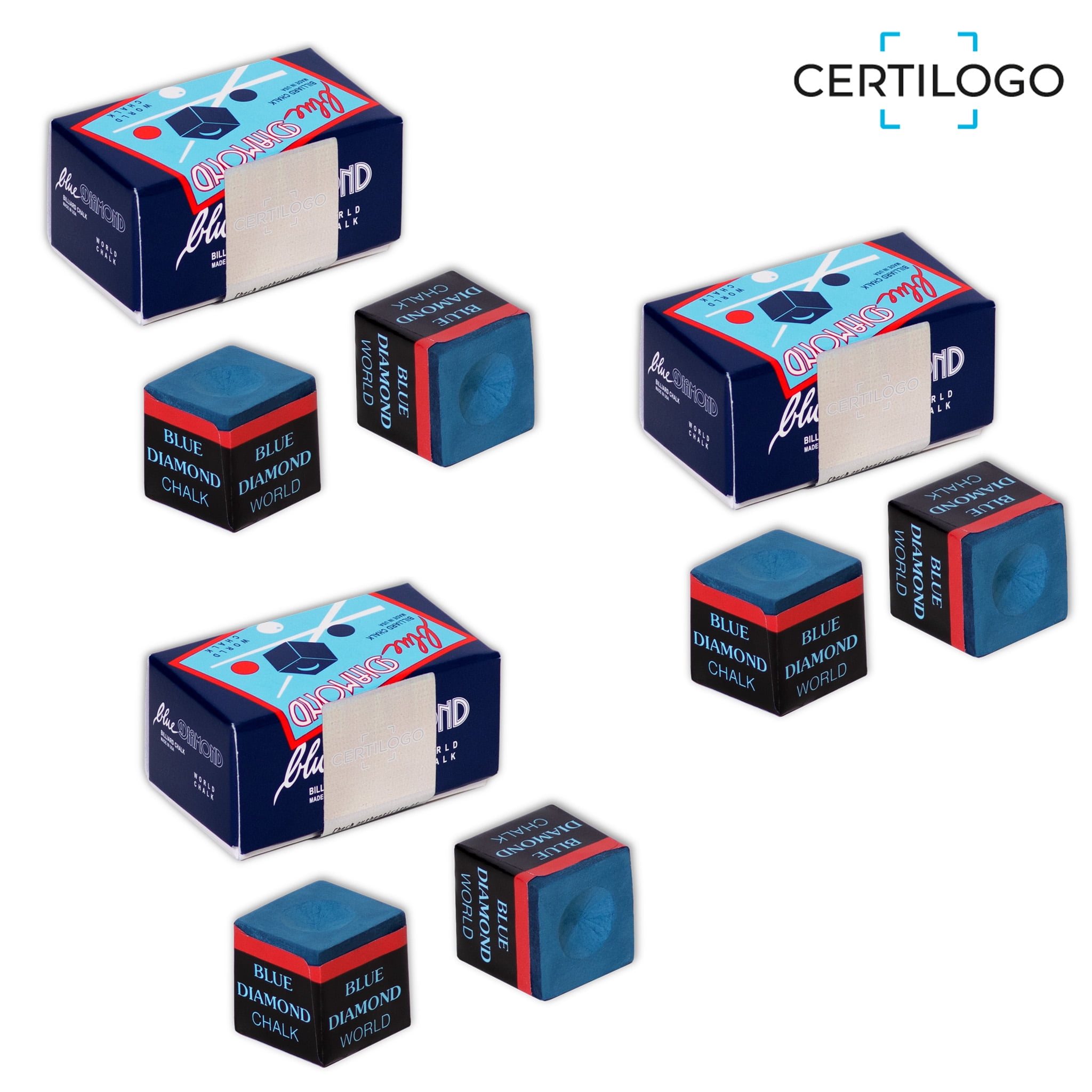 Longoni BLUE DIAMOND Billiard Chalk Brand New 2020 w/Certilogo ...