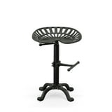 Pemberly Row Adjustable Tractor Seat Stool in Black - Set of 2 ...