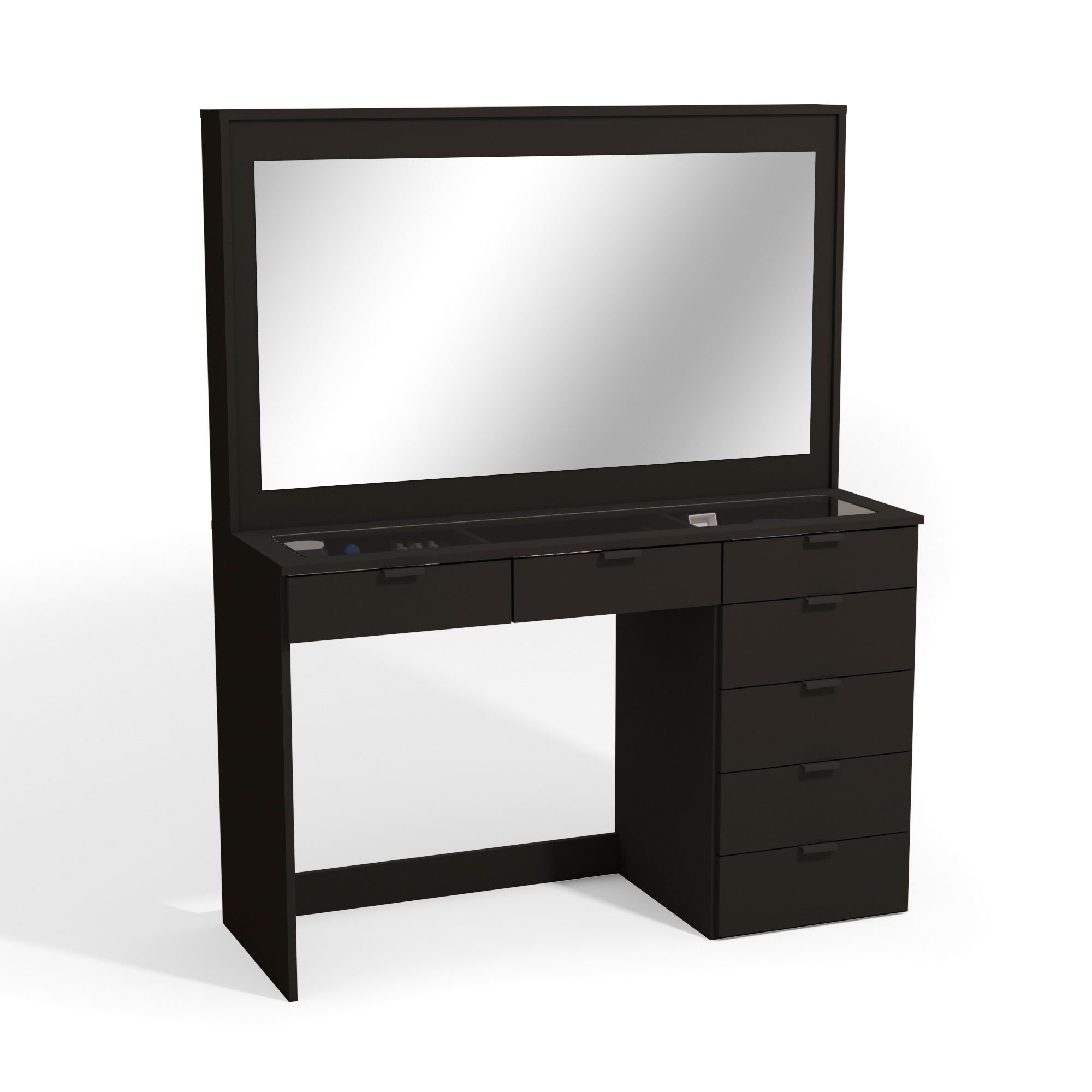 Ember Interiors Maddie Modern Black Painted Vanity Table For Bedroom Ember Interiors Maddie Modern Black Painted Vanity Table For Bedroom