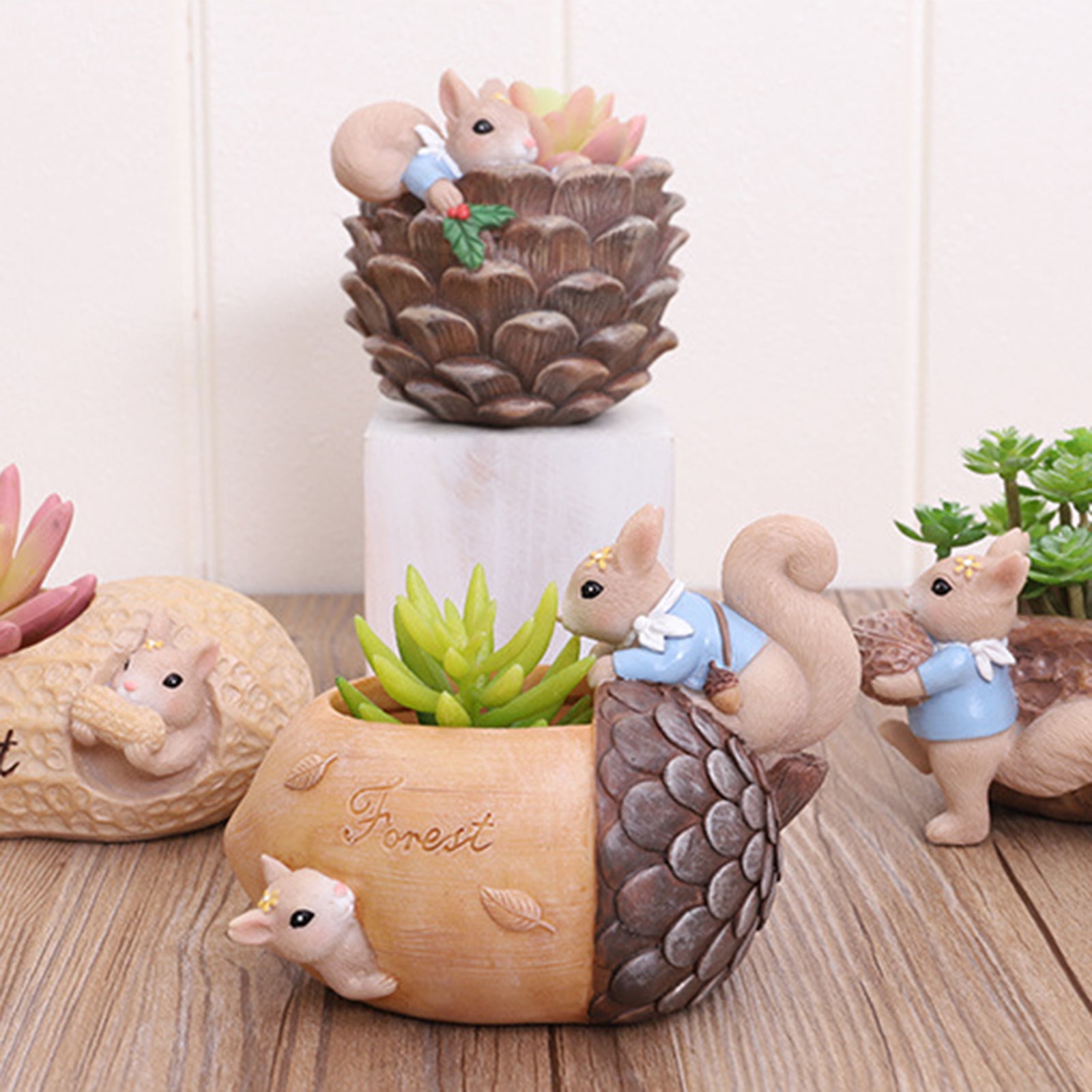 Kripyery Multifunctional Flower Pot Decorative Resin Nice-looking ...