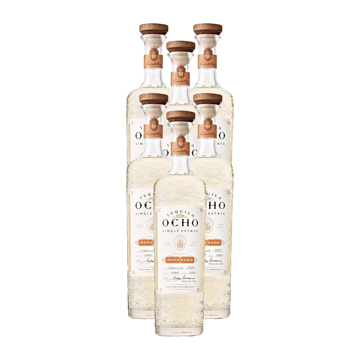 Pack De 6 Tequila Ocho Reposado 750 Ml | Bodega Aurrera en línea