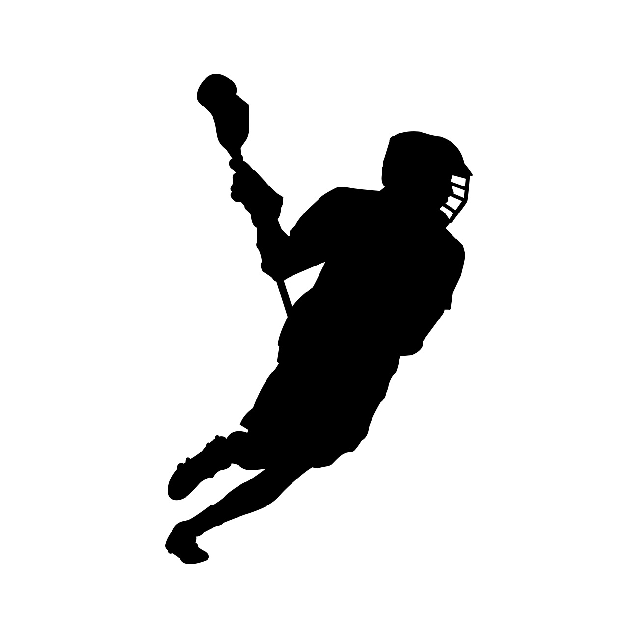 Lacrosse Player Sticker Decal Die Cut - Self Adhesive Vinyl ...