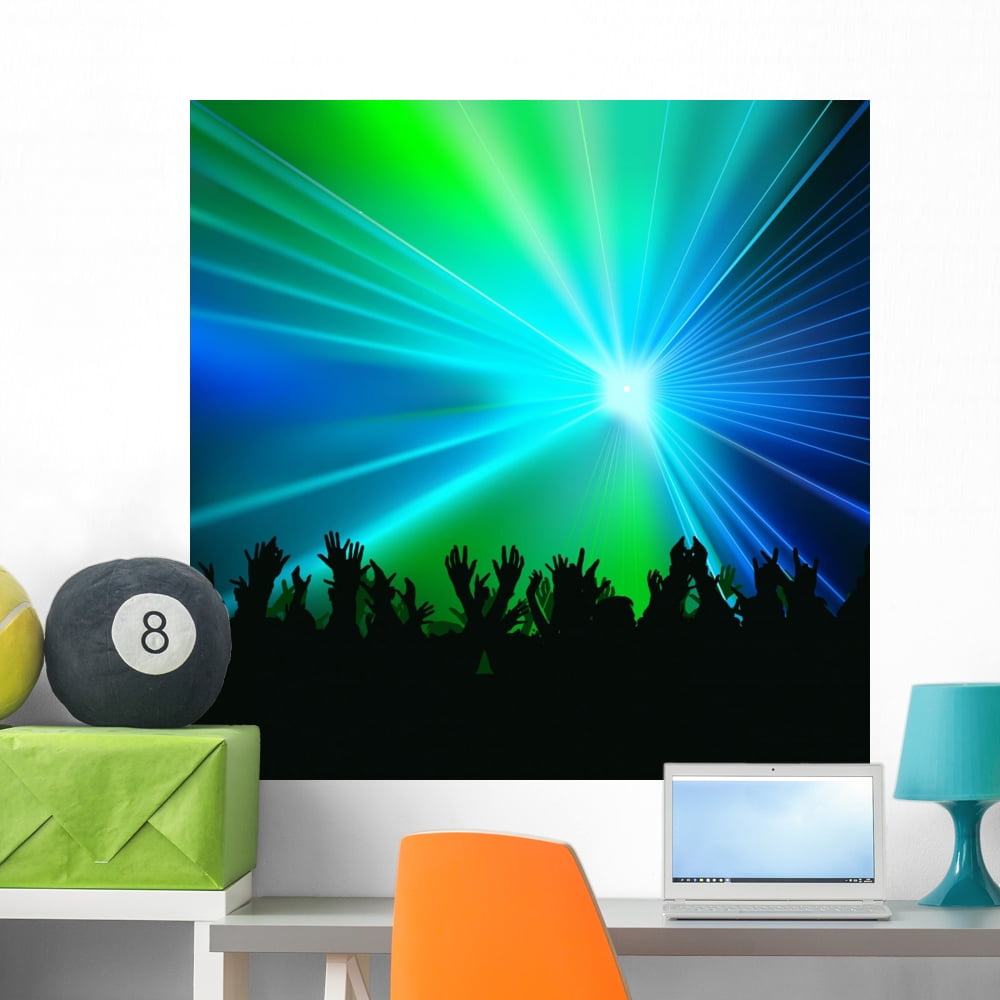 Disco Lights Illustration Wall Mural by Wallmonkeys Peel and Stick ...