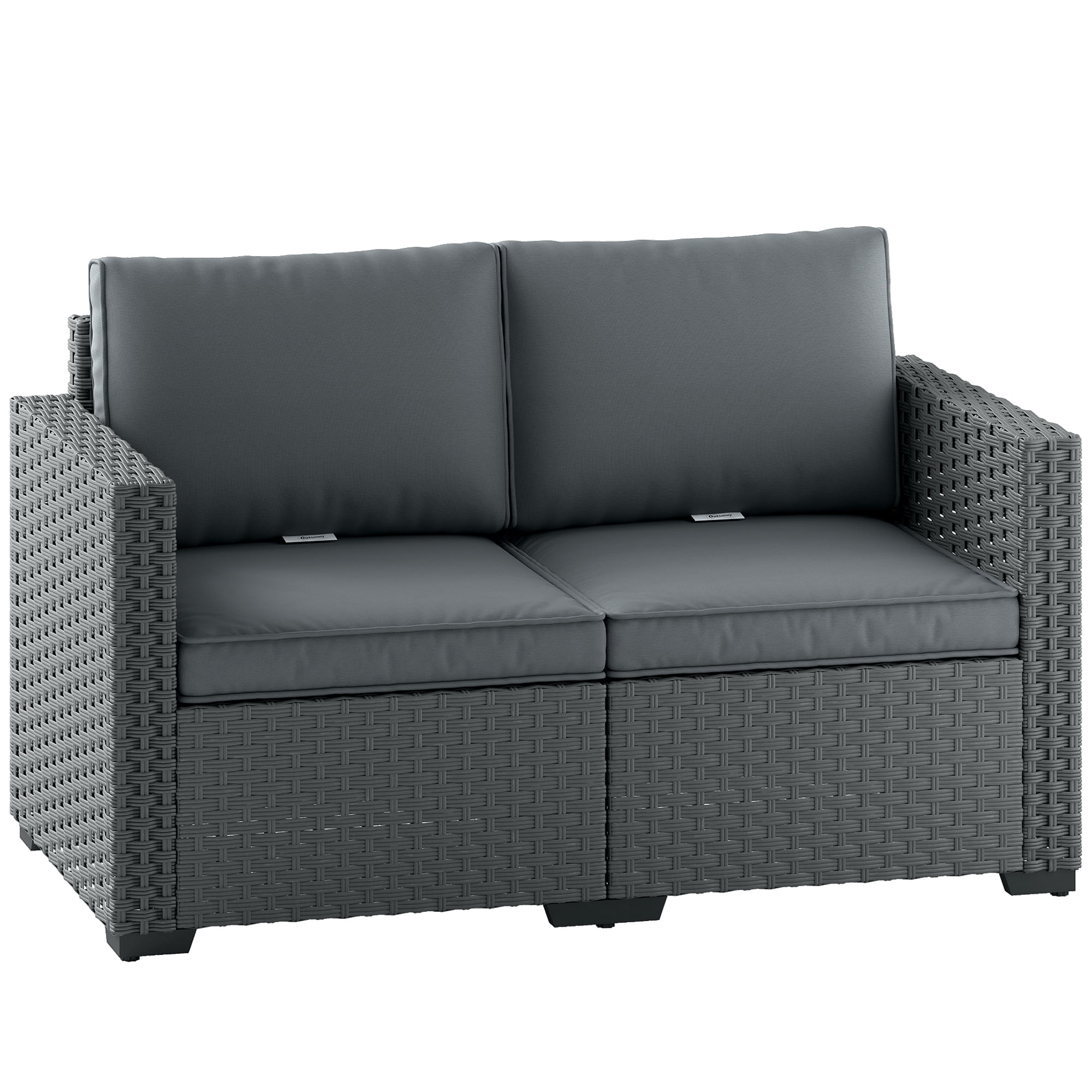 Click here for Outsunny 2 Seater Outdoor Couch Sofa With Deep Sea... prices