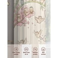 Cute Owl Sheer Curtains for Living Room Bedroom Funny Cartoon Animals ...
