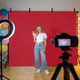 Red Photography Backdrop 12x8FT, Solid Color Photo Backdrops ...