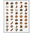 35pcs-50pcs Retro Suitcase Stickers Travel Food Decals Vintage Camera ...