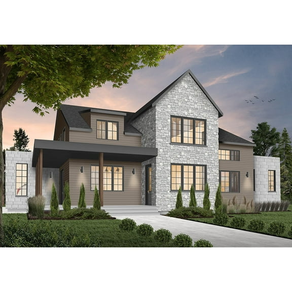 638-3277: Craftsman Traditional 5 Bed, 7 Bath Luxury Home Plan, 6800 Sq ...