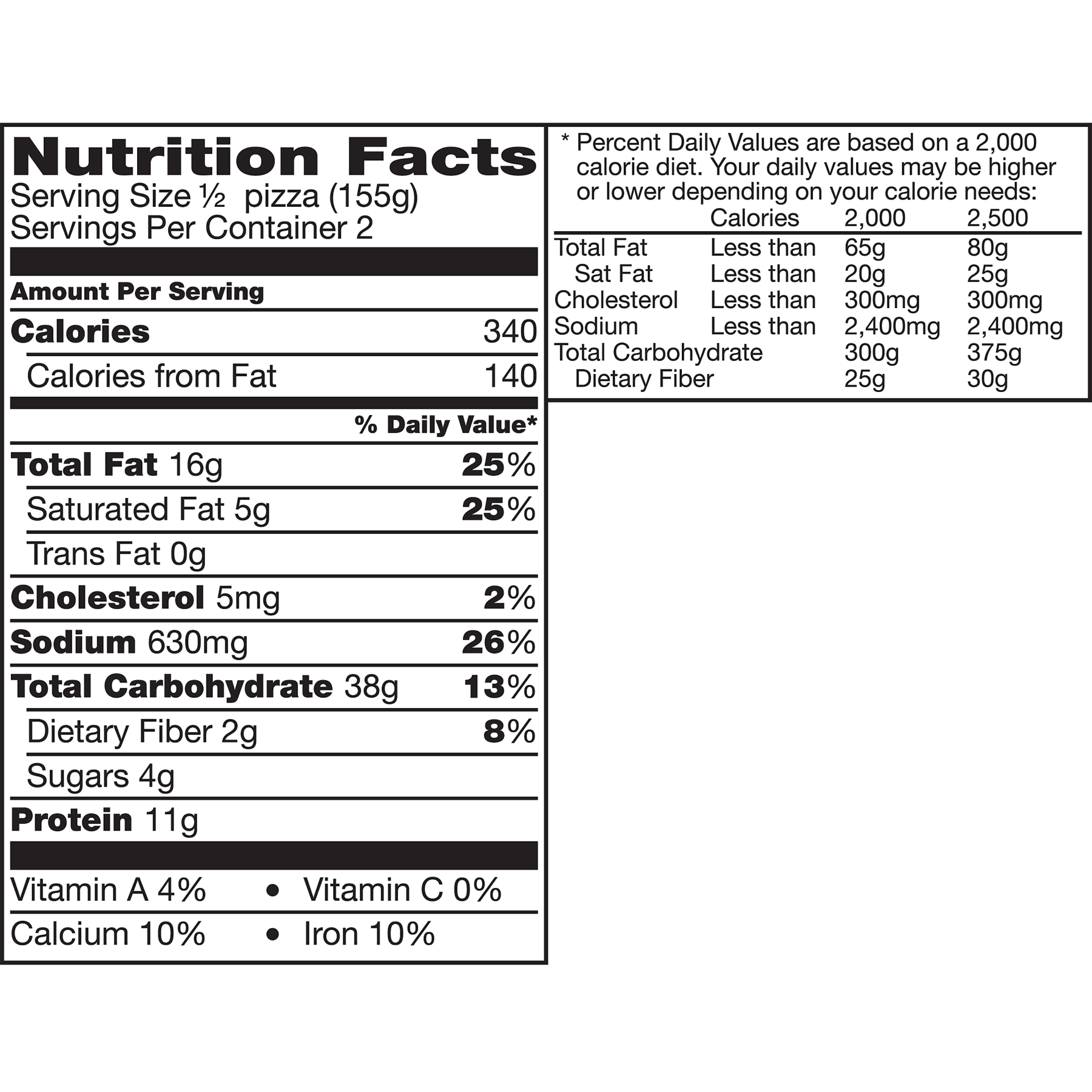 Png Free Birthday Nutrition Facts Label Template