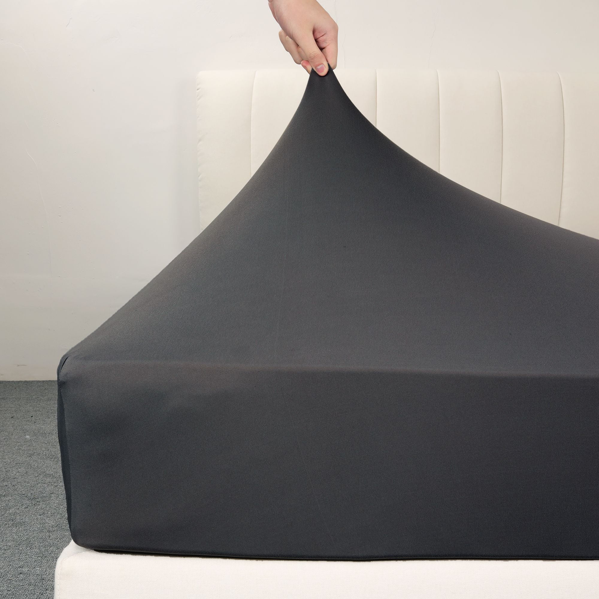 Barossa Design Twin Fitted Sheet Only, 4-Way Stretch Jersey Knit for ...