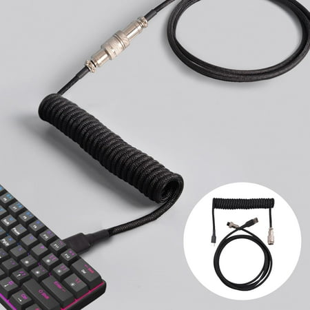 USB Cable Cable Retractable with Metal Connector Coiling Spring Cable ...