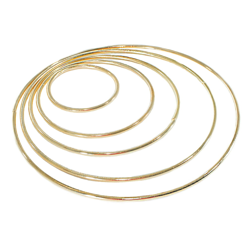 Craft County Assorted Metal Hoops Rings for Dream Catcher - 5 Pieces (2 ...